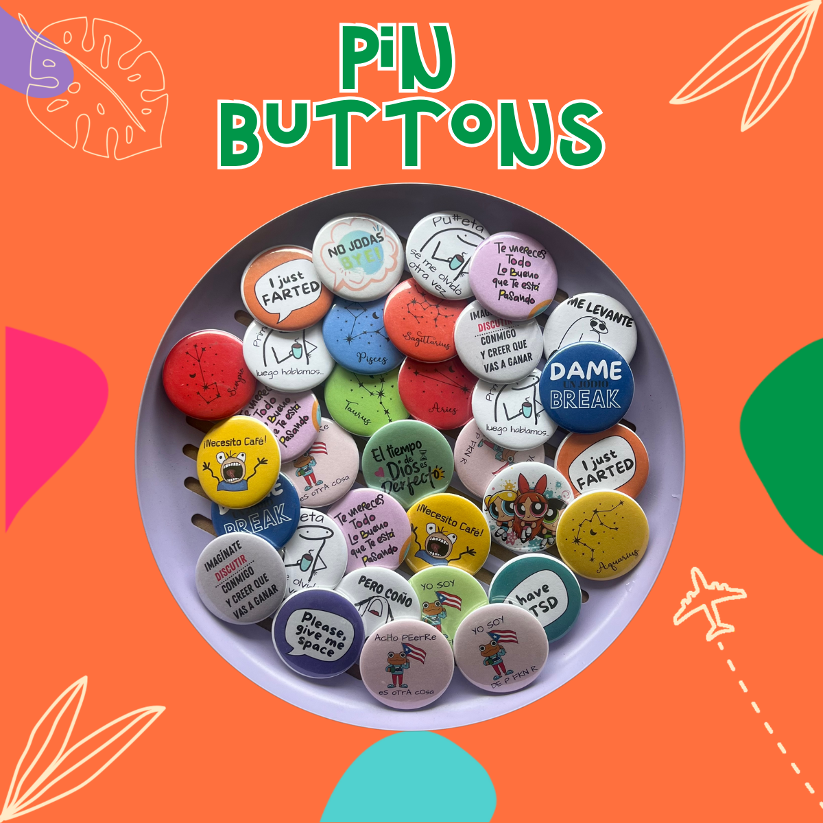 Pin Buttons – Tiestos Viajeros
